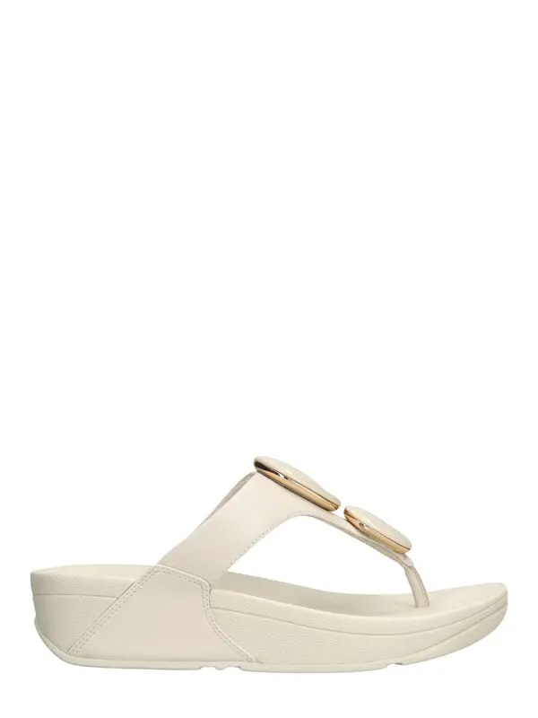 Fitflop Lulu Marble Stone Embellished Toe-post Sandals - Beige