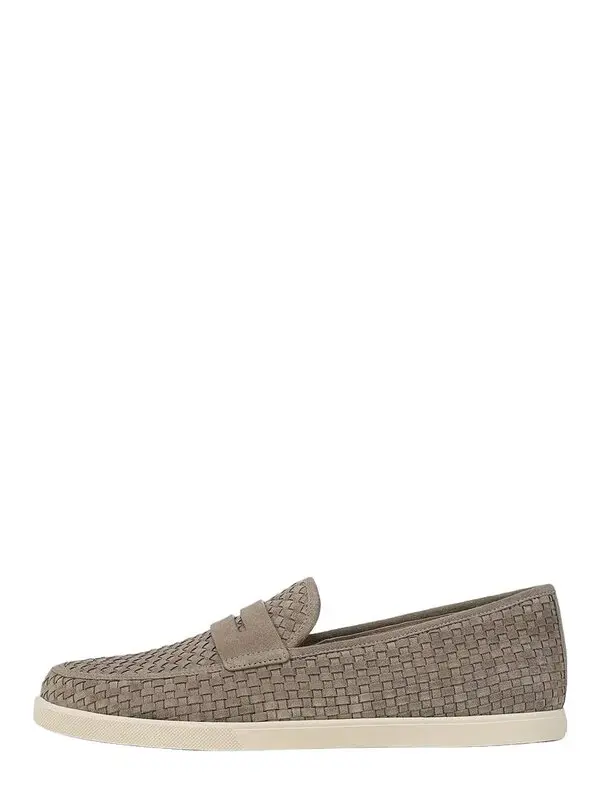 Vince Santino Woven Suede Loafer - Flint