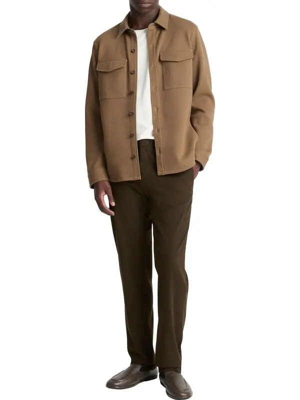 Vince Owen Athletic Stretch-cotton Pant - Dark Leaf