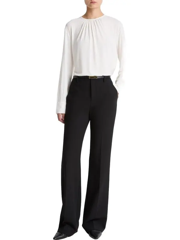 Vince Mid-rise Tailored Flare Pants - Black