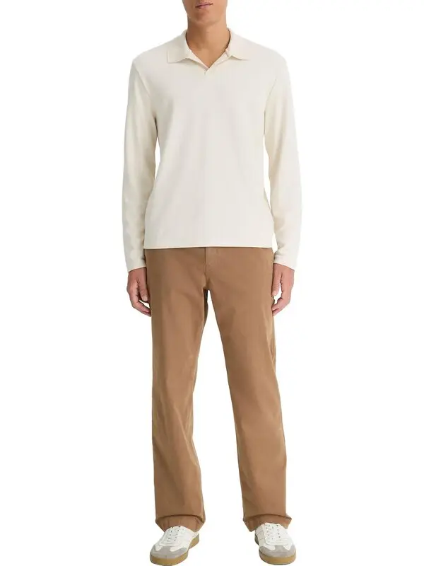 Vince Milano Pima Cotton-blend Johnny-collar Shirt - Bone