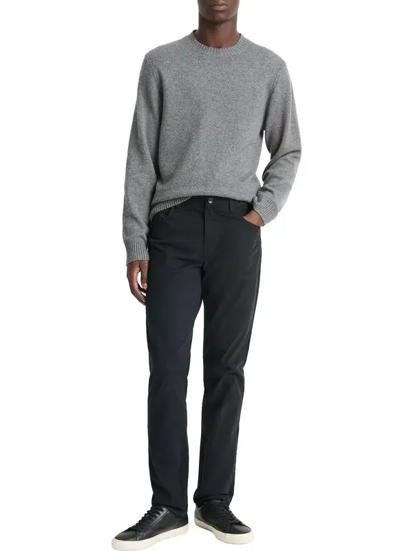 Vince Dylan Slim 5-pocket Peached Stretch-cotton Pant - Black