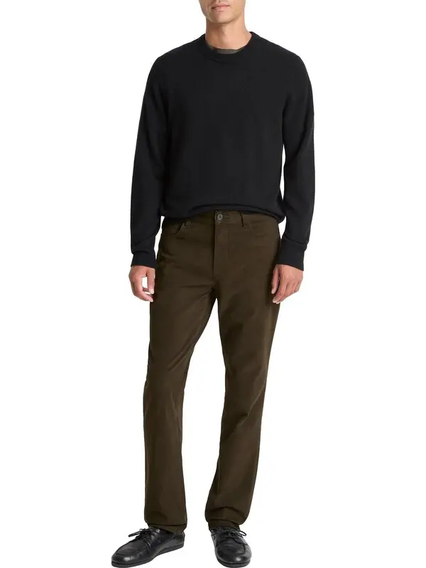 Vince Dylan Slim 5-pocket Peached Stretch-cotton Pant - Dark Leaf
