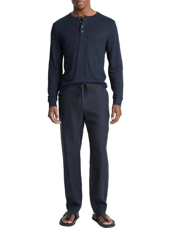 Vince Lightweight Hemp Drawstring Trousers - Coastal Blue