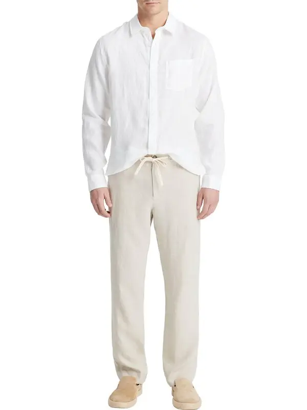 Vince Lightweight Hemp Drawstring Trousers - Pumice Rock