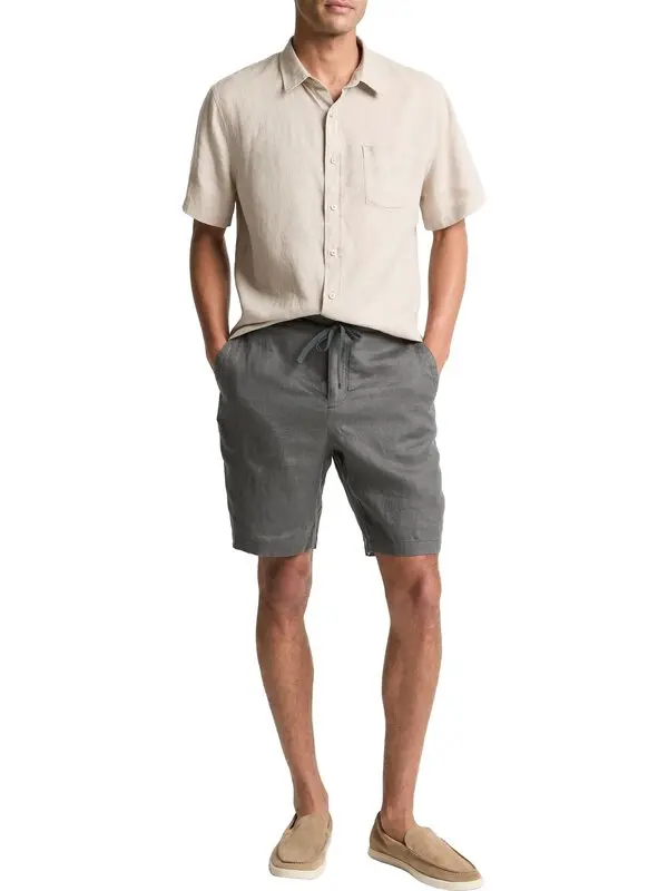 Vince Hemp Drawstring Shorts - Slate