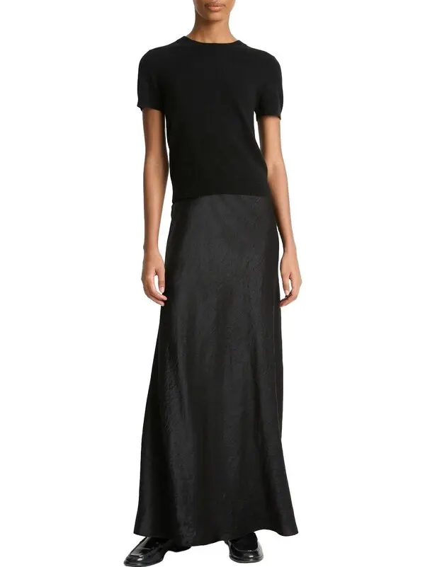 Vince Wool & Cashmere Blend Short-sleeve Sweater - Black