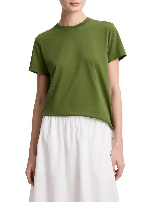 Vince Pima Cotton Crew Neck T-shirt - Herb