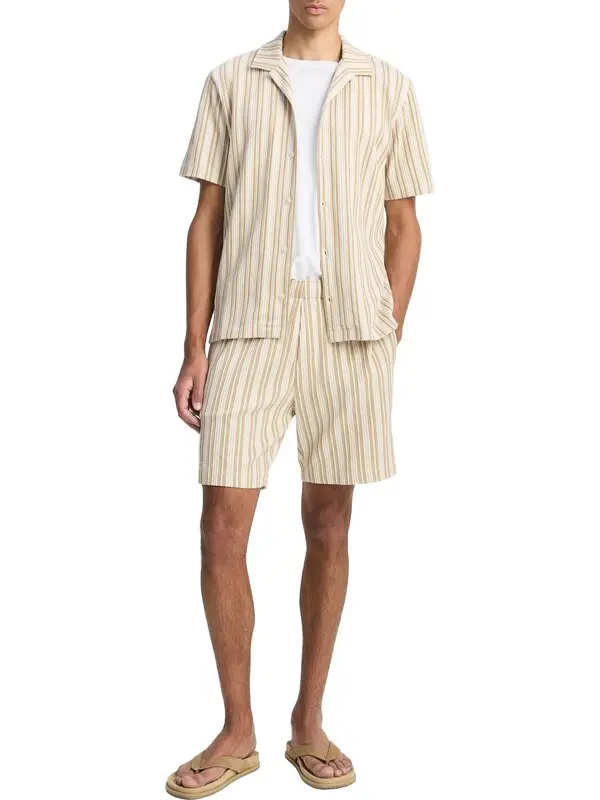 Vince Jacquard Stripe Pull-on Shorts - Terrapin Combo