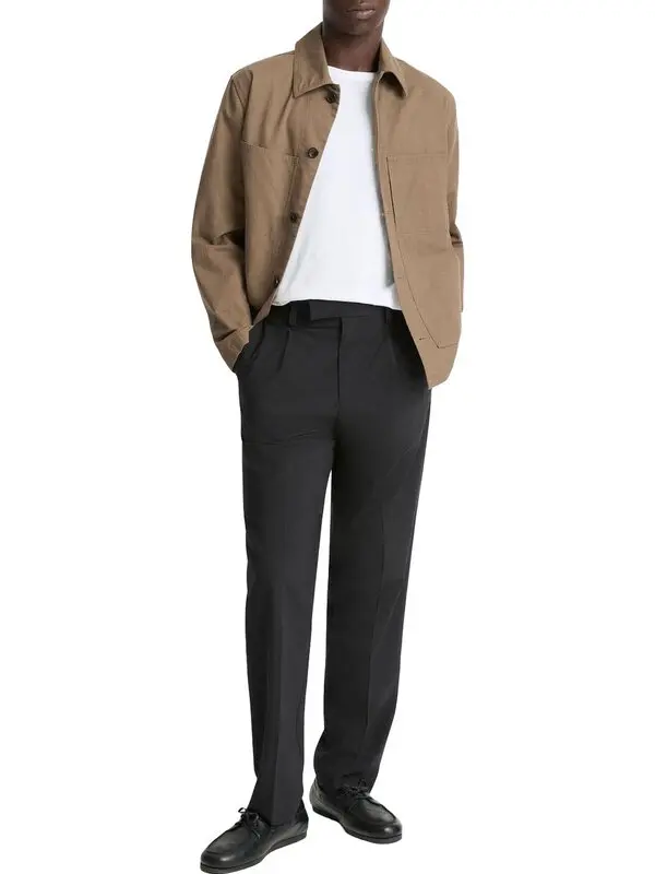 Vince Louie Relaxed Pleated Trouser - Black