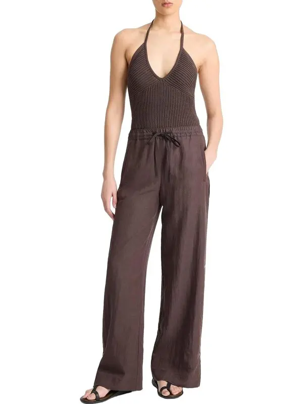 Vince Side-snap Pull-on Pants - Dark Coffee