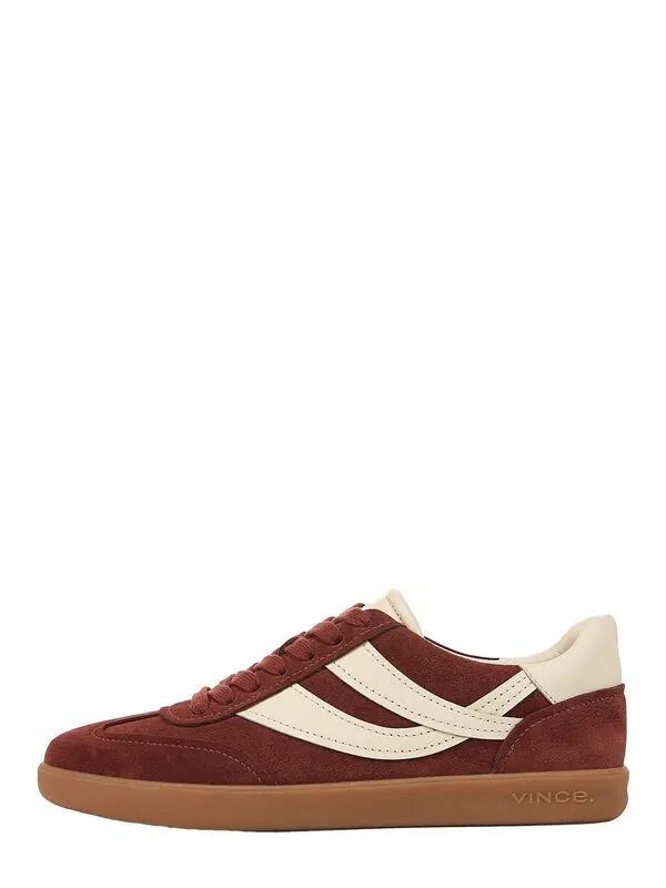 Vince Oasis Suede And Leather Sneakers - Malbec