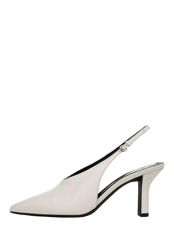 Vince Devi Leather Slingback Pumps - Milk