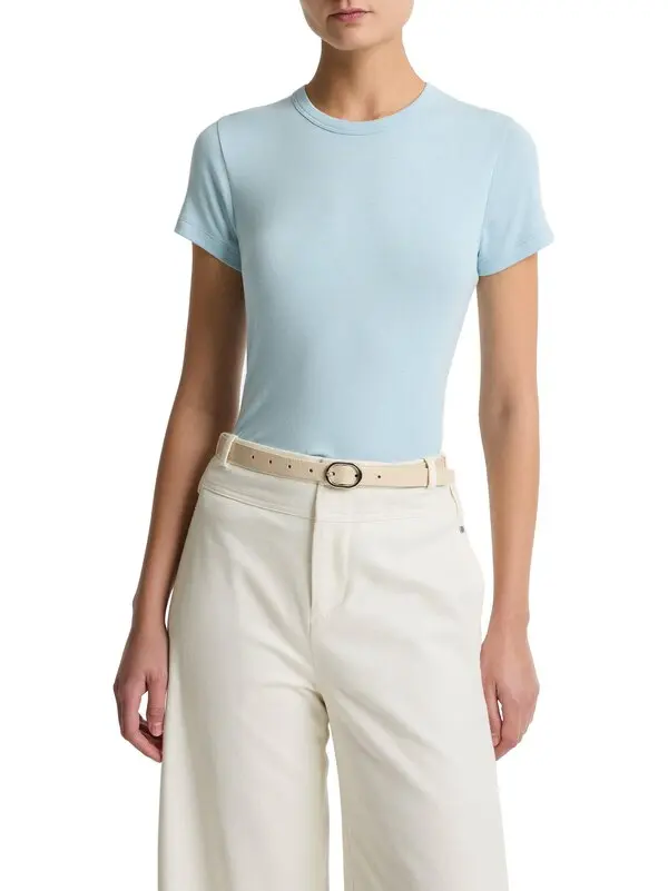 Vince Pima Cotton-blend Shrunken T-shirt - Clearwater