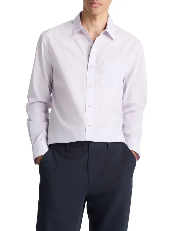 Vince Cotton Poplin Button-front Shirt - Willow