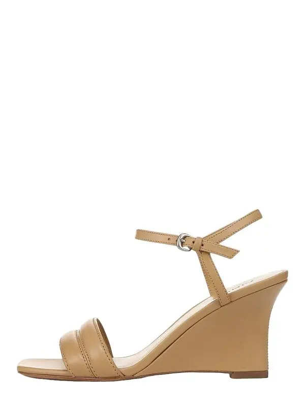 Vince Prema Leather Wedge Sandal - Light Sable