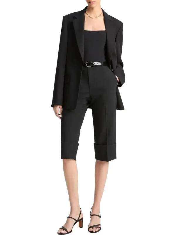 Vince Cuffed Cropped Pant - Black
