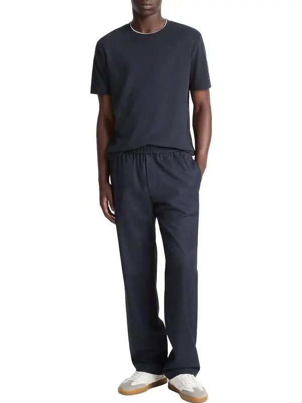 Vince Louie Relaxed Wool-blend Twill Pant - Coastal Blue