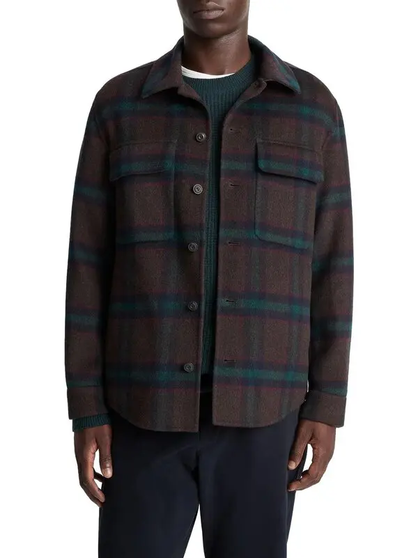 Vince Plaid Wool-blend Shirt Jacket - Coastal Country Racer