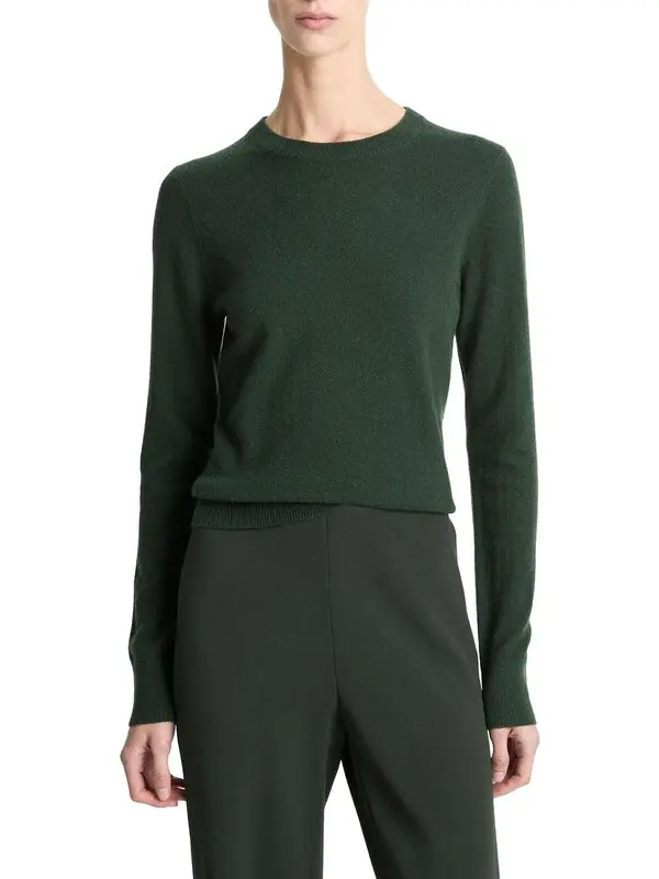 Vince Cashmere Crew Neck Sweater - Forest