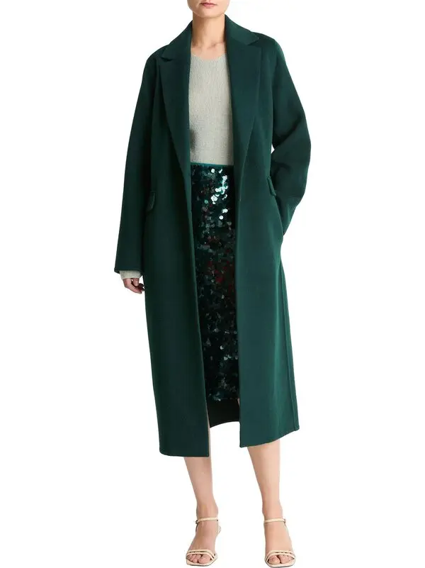 Vince Wool-blend Single-breasted Coat - Juniper