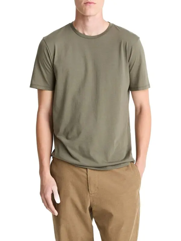 Vince Pima Cotton Crew Neck T-shirt - Sycamore
