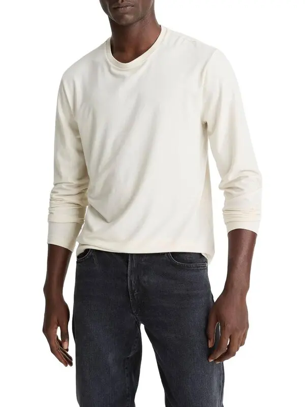 Vince Triblend Jersey Long-sleeve T-shirt - Bone