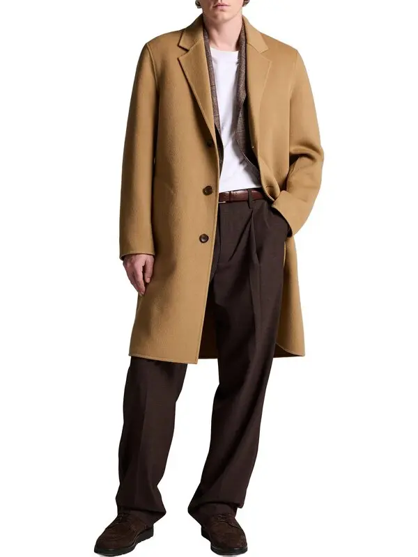 Vince Splittable Wool-cashmere Single-breasted Topcoat - Camel