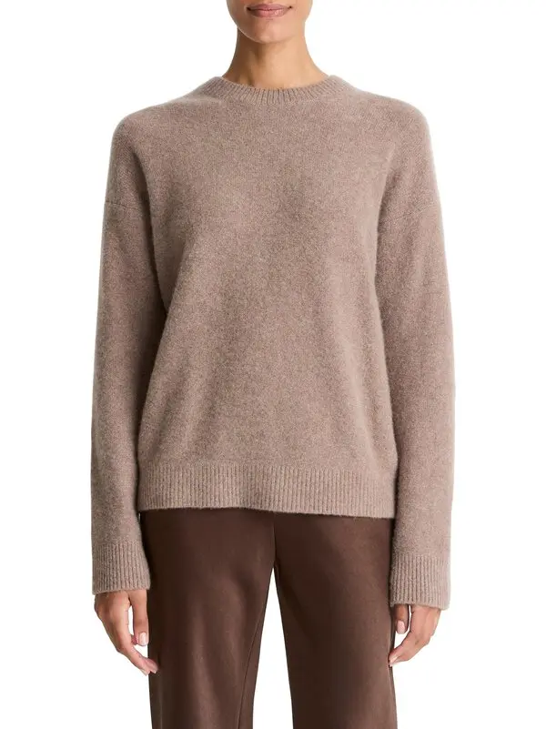 Vince Plush Cashmere Crew Neck Sweater - Heather Doe