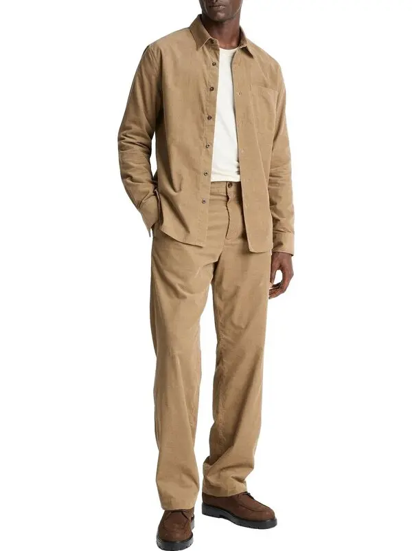 Vince Louie Relaxed Cotton Corduroy Elastic-waist Pant - Teton