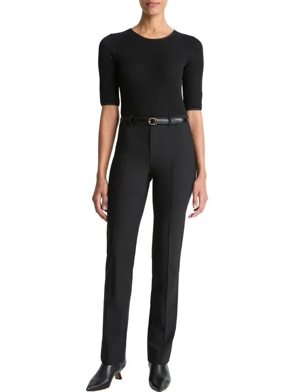 Vince Cotton-blend Slim Cigarette Pant - Black