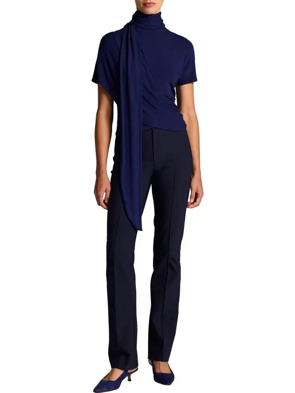 Vince Cotton-blend Slim Cigarette Pant - Midnight