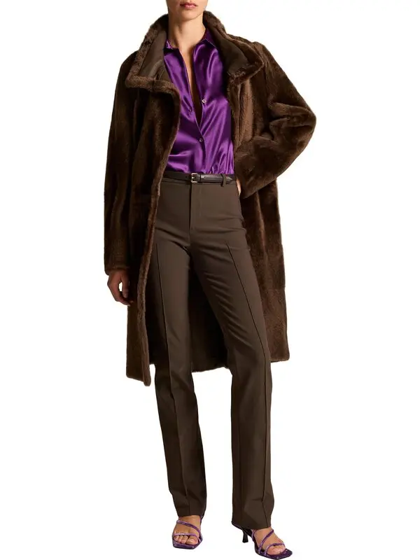 Vince Cotton-blend Slim Cigarette Pant - Volcan