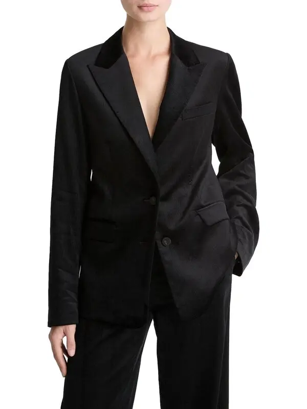 Vince Italian Velvet Blazer - Black