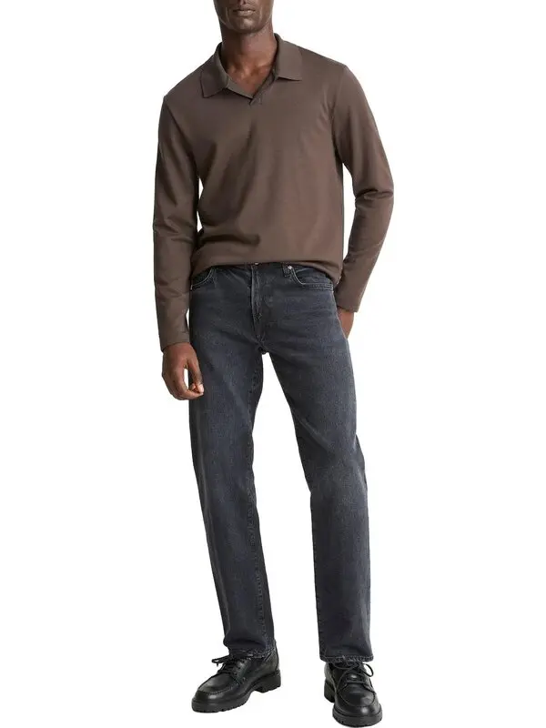 Vince Citizens Of Humanity Elijah Relaxed Straight Jean In Black Wash - Grotto