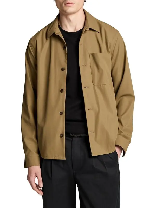 Vince Cotton Bluff-pocket Overshirt - Kalamata
