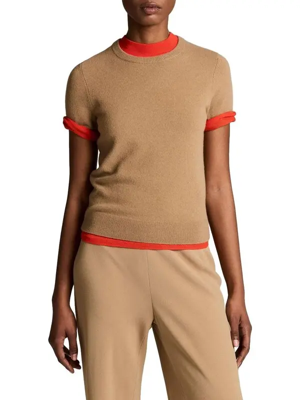 Vince Wool & Cashmere Blend Short-sleeve Sweater - Carmello