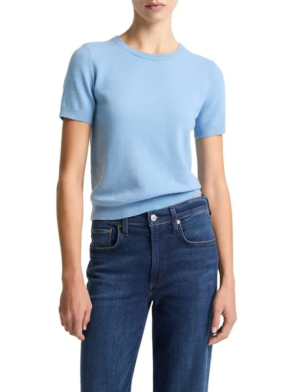 Vince Wool & Cashmere Blend Short-sleeve Sweater - Hydra