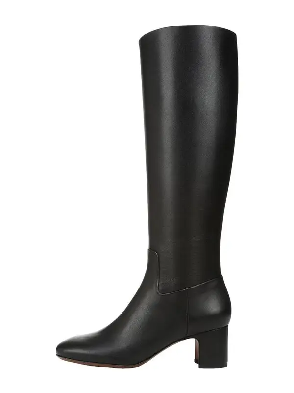 Vince Kellen Leather Wide-calf Knee High Block Heel Boots - Black