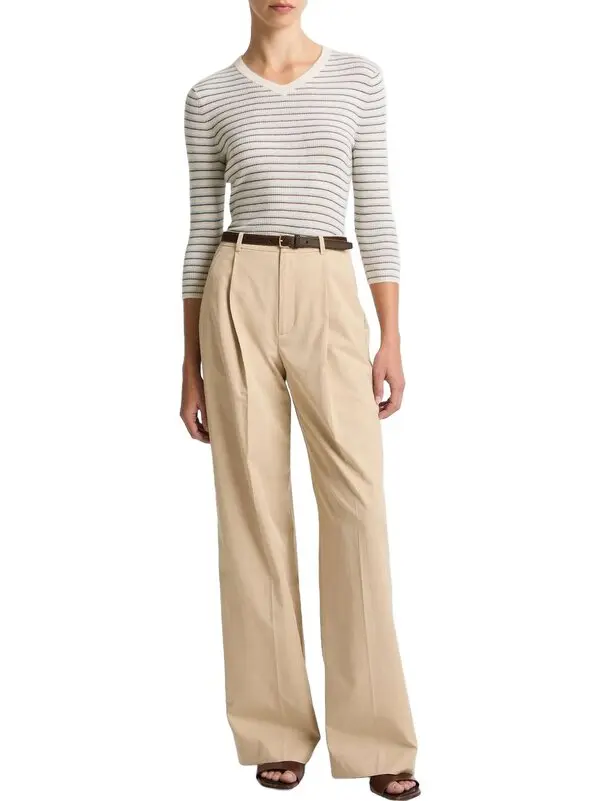 Vince Camille Cotton-blend Wide-leg Trouser - Wheatstone