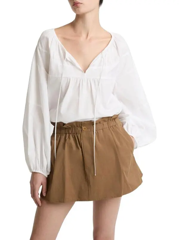 Vince Cotton Pull-on Skort - Almondine