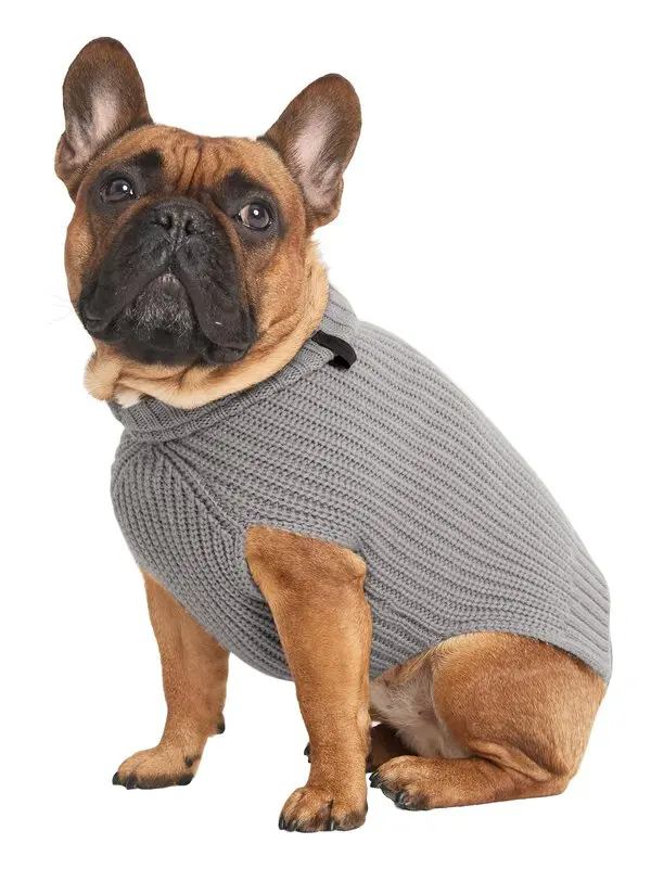 Vince Wool And Cashmere Dog Sweater - Heather Grey