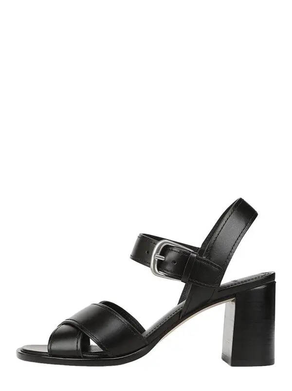 Vince Salma Leather Heeled Sandal - Black
