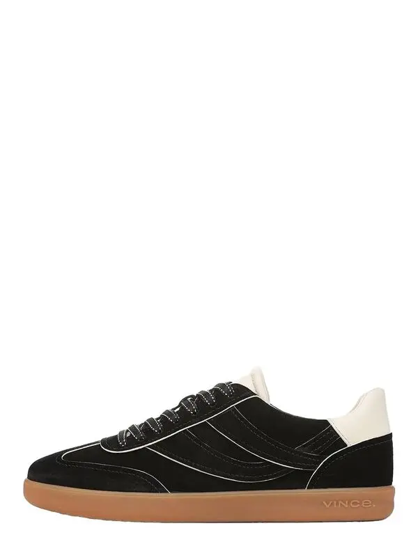 Vince Oasis Contrast-edge Suede Sneaker - Black