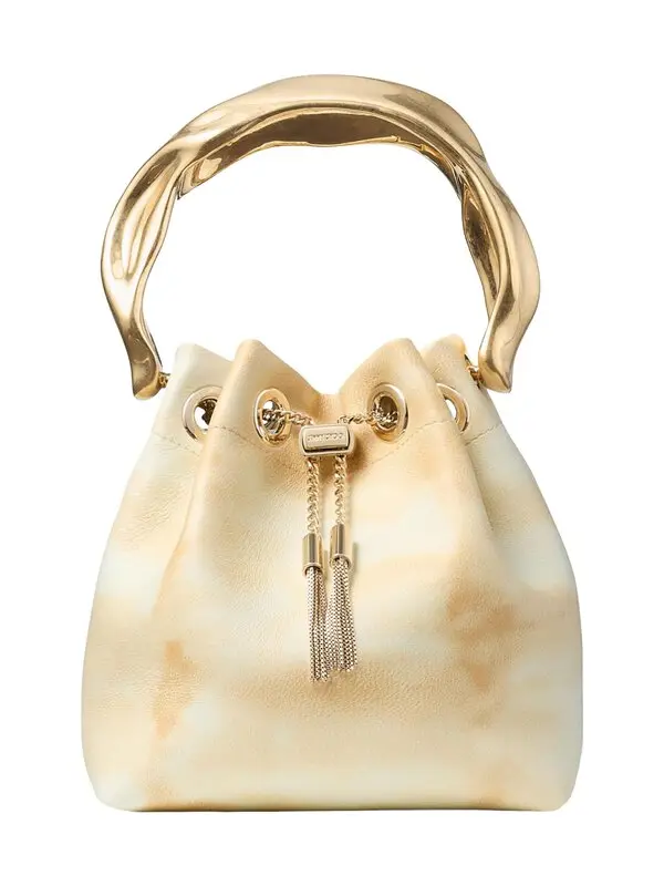 JIMMY CHOO Bon Bon Lambskin Top-handle Bag - Neutral