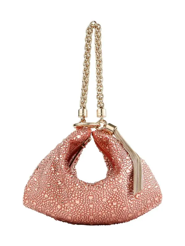 JIMMY CHOO Callie Satin Embellished Clutch Bag - Pink