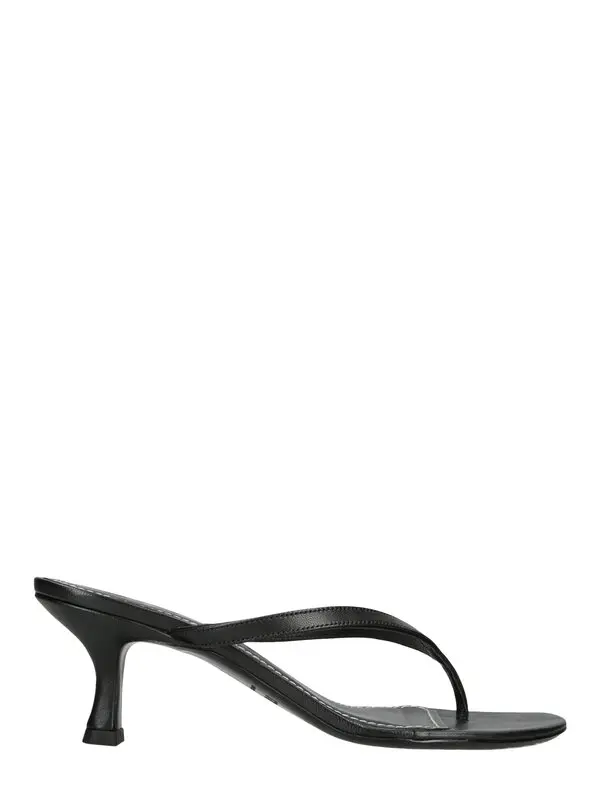 Staud Freja Kitten Heel Sandals - Black
