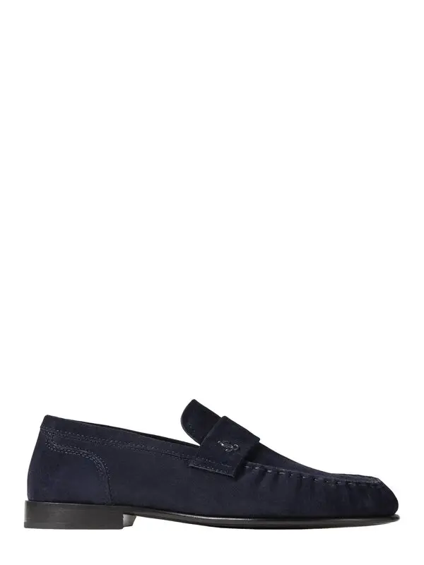 JIMMY CHOO Ellis Suede Loafers - Blue