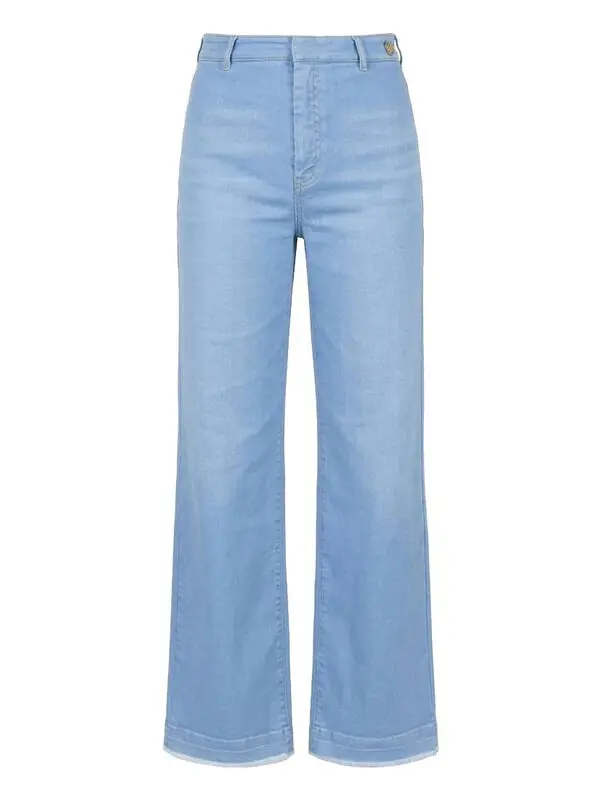 CALLAS MILANO Jerry High Rise Flare Jeans - Pale Blue