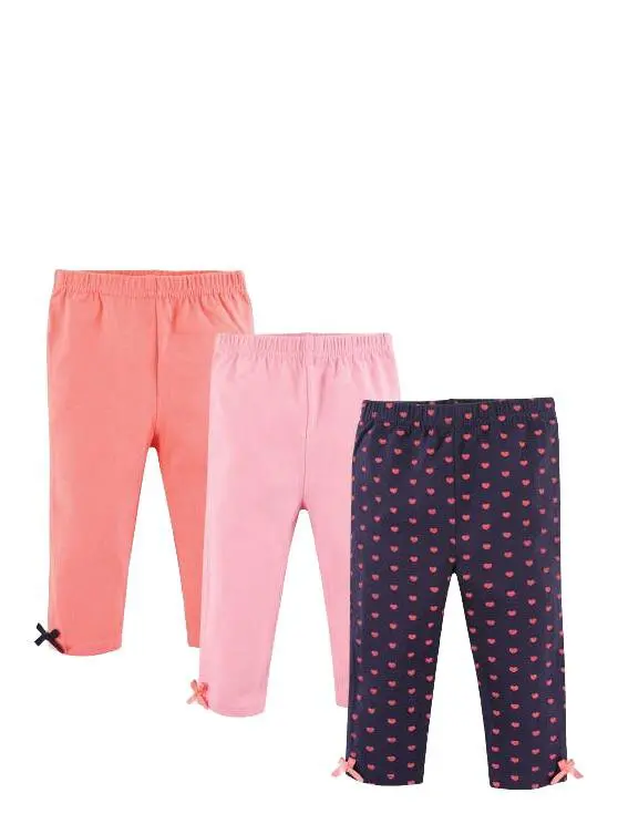 HUDSON BABY Soft Cotton Gathered Pants - Hearts